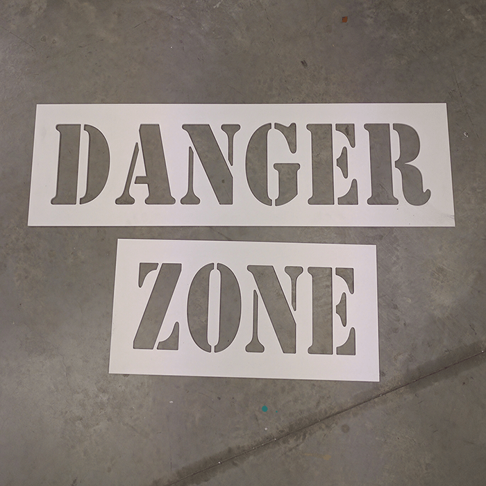 Dander Zone Stencil Sign | Master Engraving